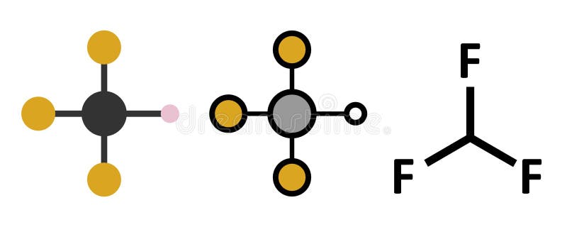 Fluoroform Greenhouse Gas Molecule Stock Vector - Illustration of ...
