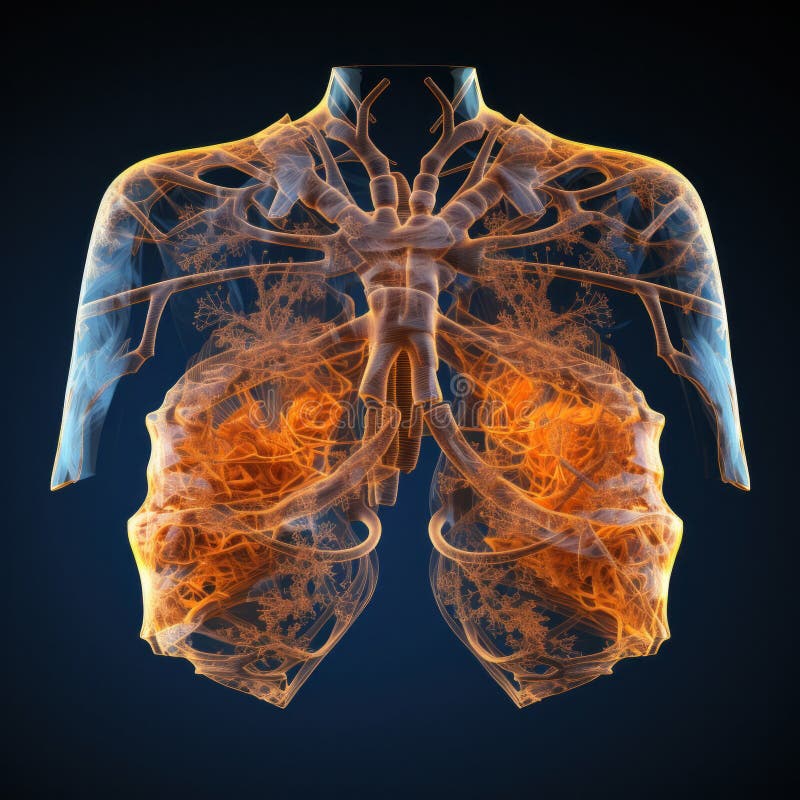 Fluorography of the Human Chest Stock Illustration - Illustration of ...