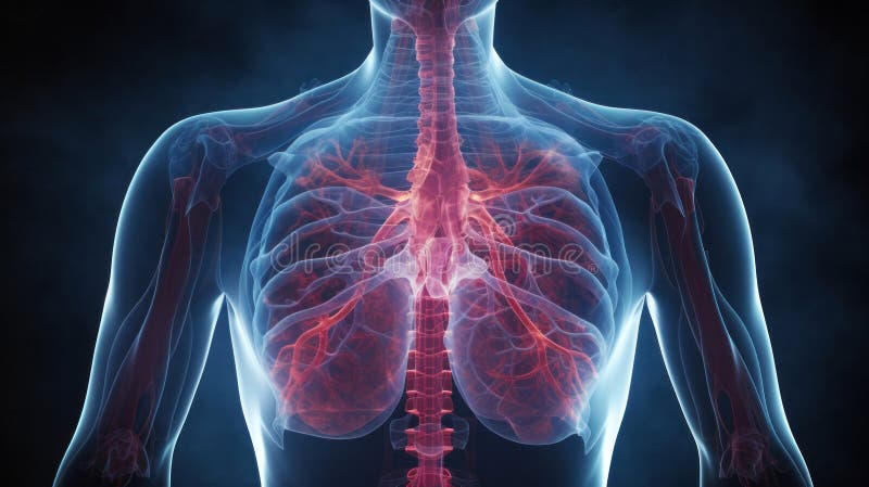 Fluorography of the Human Chest Stock Illustration - Illustration of ...