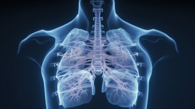 Fluorography of the Human Chest Stock Illustration - Illustration of ...