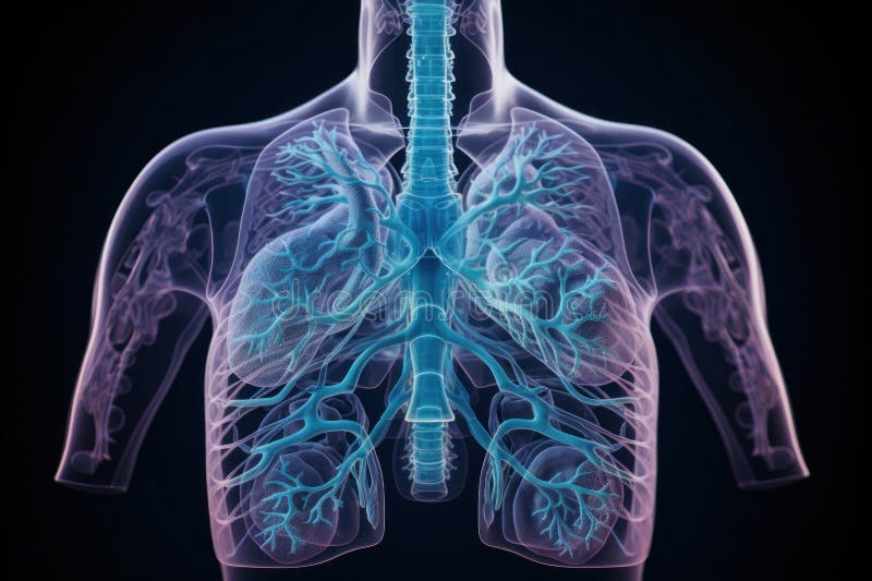 Fluorography of the Human Chest Stock Illustration - Illustration of ...