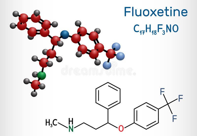 Fluoxetine Molecule, is Antidepressant of the Selective Serotonin ...
