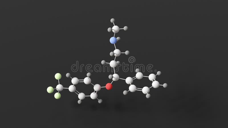 Fluoxetine Molecule, Molecular Structure, Selective Serotonin-reuptake ...