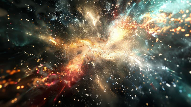 A Flurry of Particles Crash Together in a Confined Space Their Impact ...