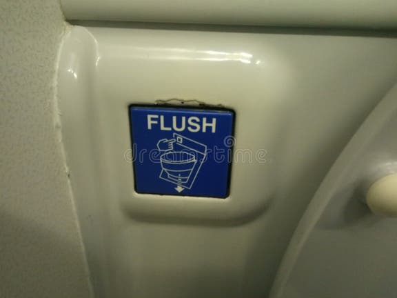 Flush Button Symbol and Logo Stock Photo - Image of machine, button ...