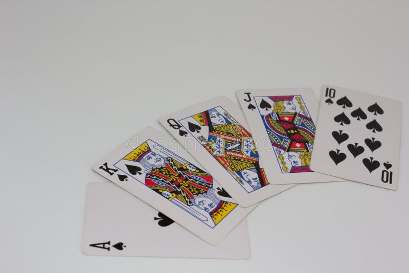 Flush Royal Card Combination Stock Photo - Image of flush, poker: 184056570