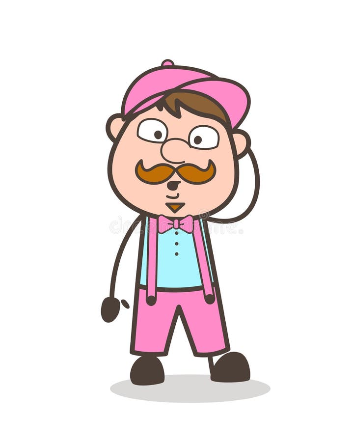 Flushed Face Cartoon Agent Expression Vector Illustration Stock ...