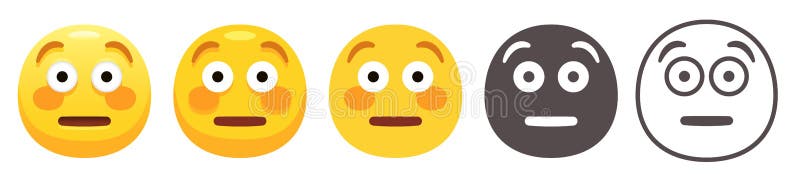 Flushed Face Emoji Stock Illustrations – 252 Flushed Face Emoji Stock ...