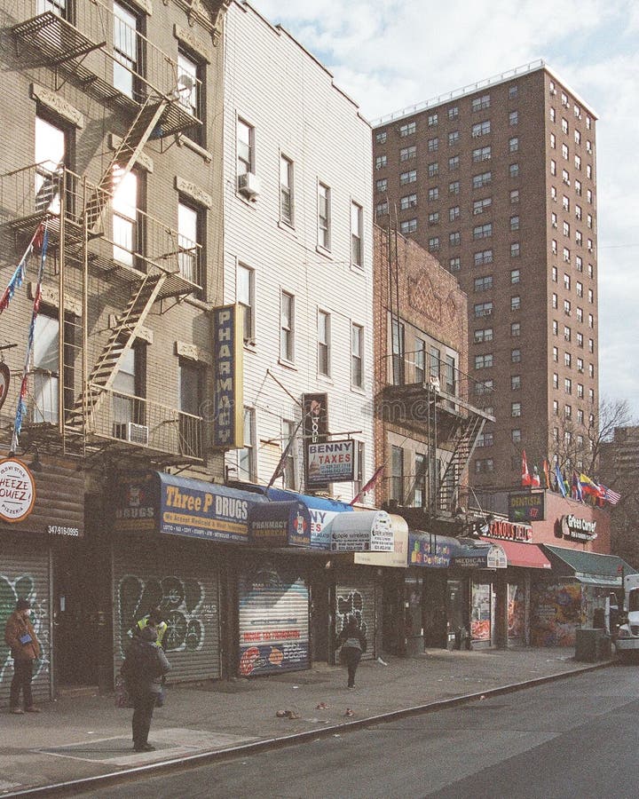 Flushing Avenue, at Broadway Triangle in Brooklyn, New York Editorial ...