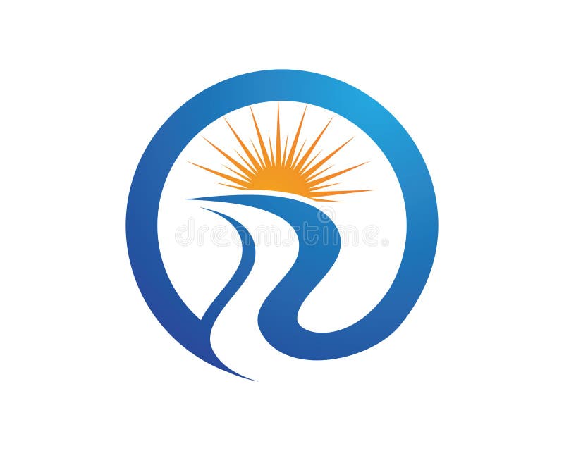 Fluss Logo Template vektor abbildung. Illustration von nave - 101981891