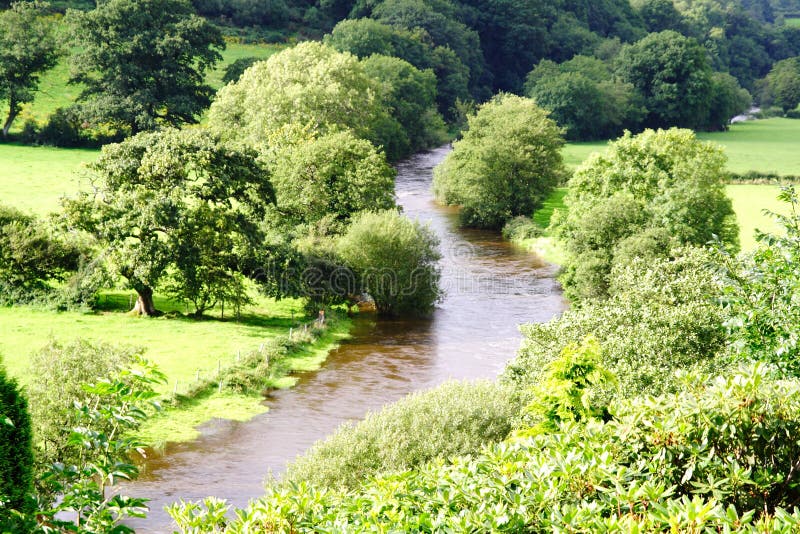Fluss in Wales stockfoto. Bild von gras, grün, wasser - 24358856