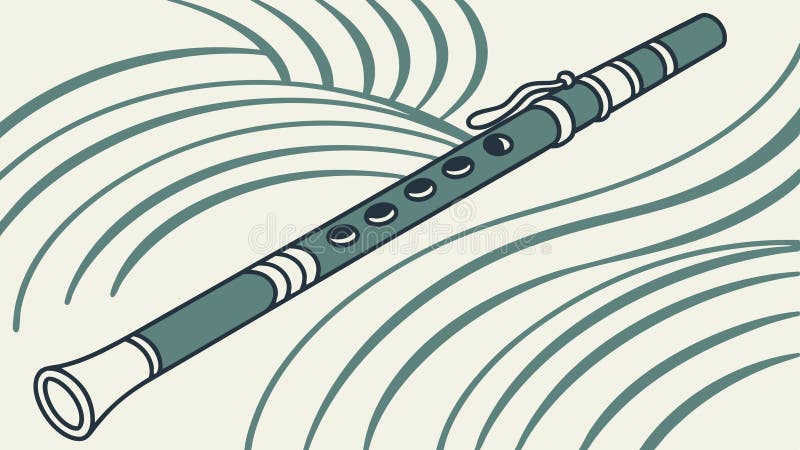 Flute on Abstract Watery Background, Vector Design Generative AI Stock ...
