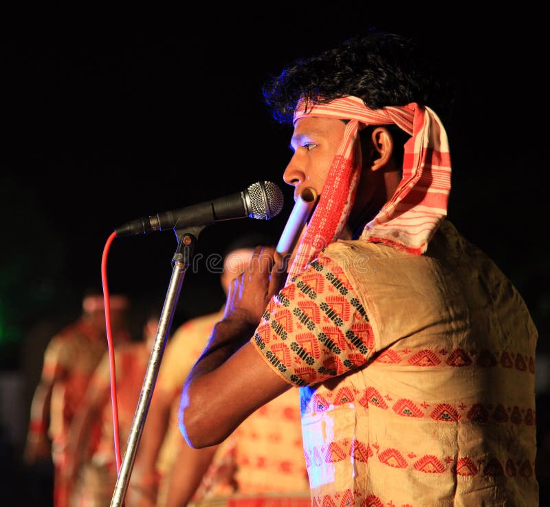 Flute artist stock image. Image of wire, night, playing - 16750155