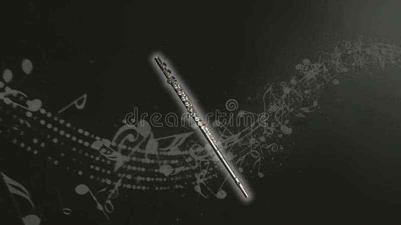 Flute on Black Background with Soft Lighting Stock Video - Video of ...