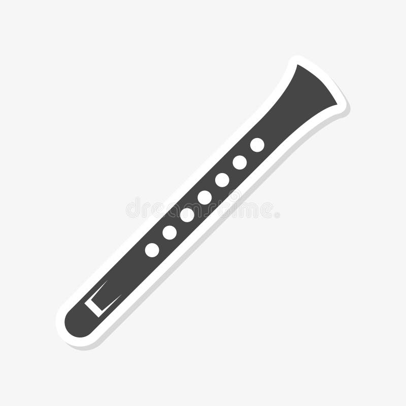 Flute Black Icon - Vector Illustration Stock Vector - Illustration of ...