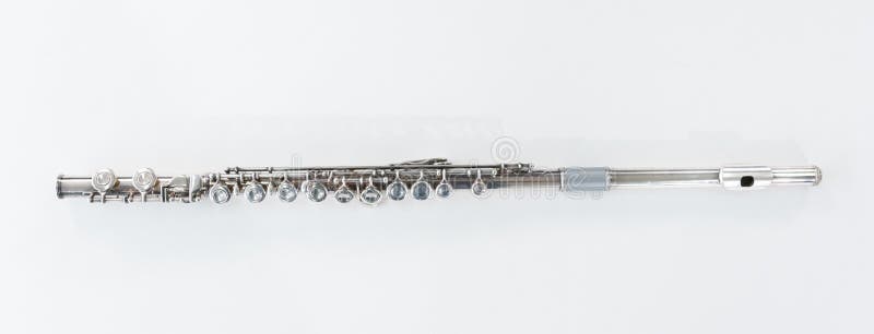 Flute : Classical Musical Instrument Flute on White Background Stock ...