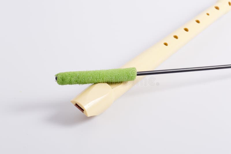 Flute cleaning sponge stock image. Image of flute, blow - 241742275