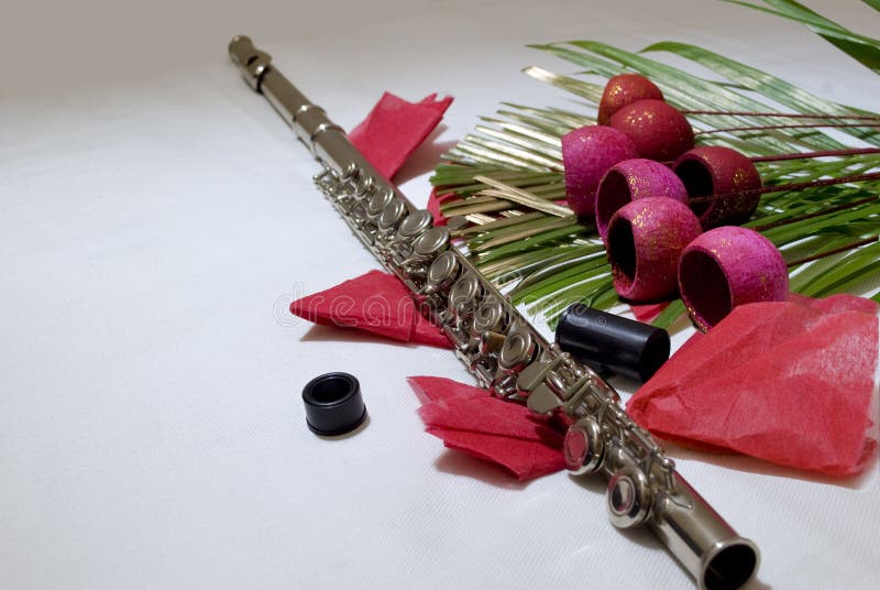 Flute and Flowers stock image. Image of pattern, jazz - 26898839