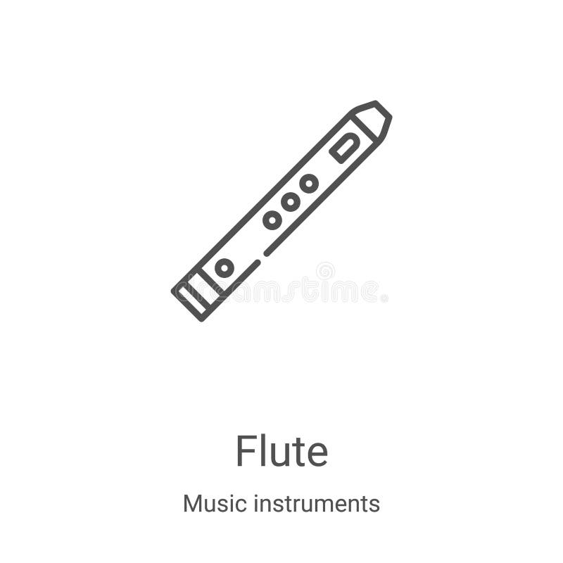 Flute linear icon stock vector. Illustration of jazz - 197158231