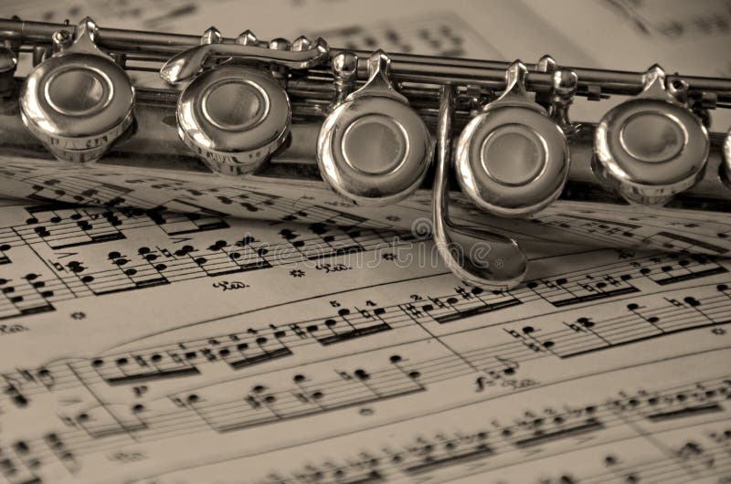 Flute on Music stock image. Image of classic, play, musical - 2767489
