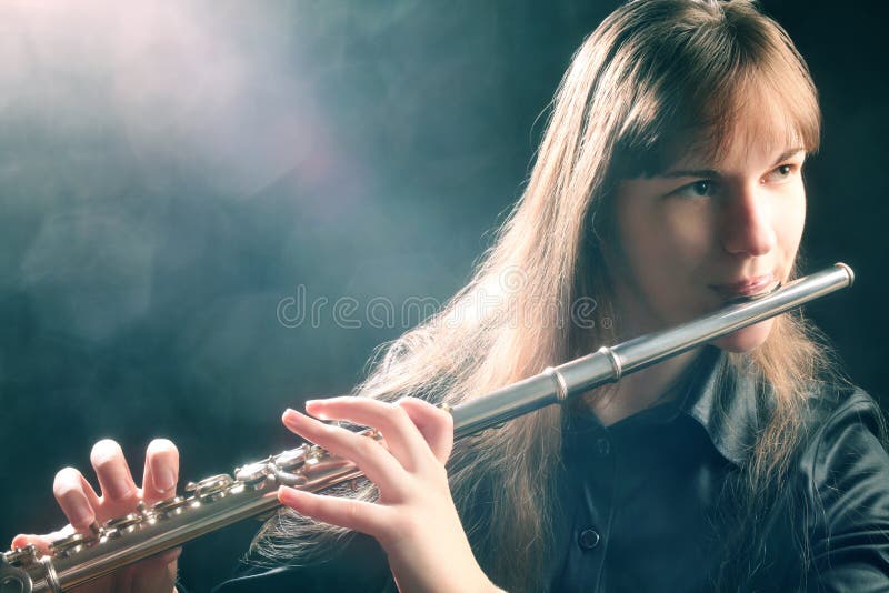 Flute musician flutist stock image. Image of entertainment - 20784115