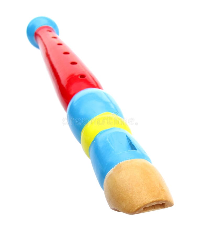 Flute Pipe Red For Children Stock Image - Image of background, music ...