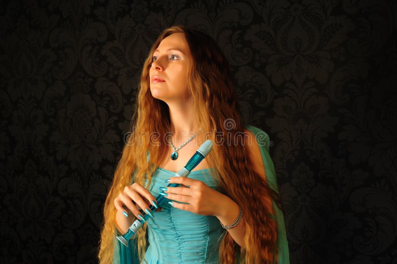 Flute player stock image. Image of gentle, flutist, fife - 14108273