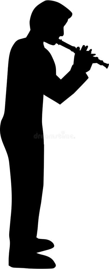 Flute player music stock vector. Illustration of symbol - 107077001