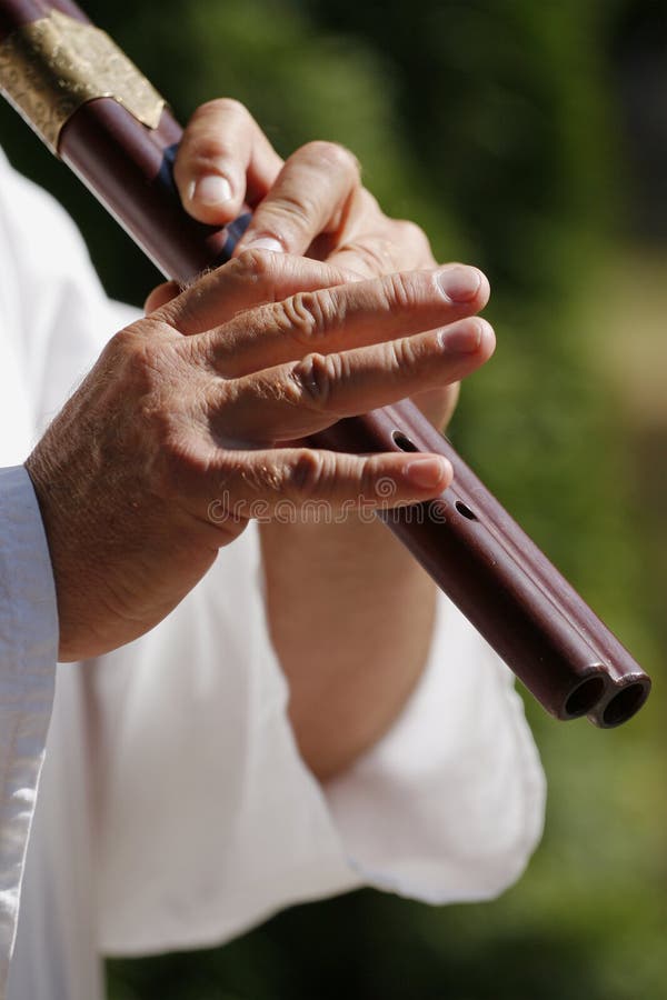 Flute playing stock photo. Image of lessons, ligneous - 2991426