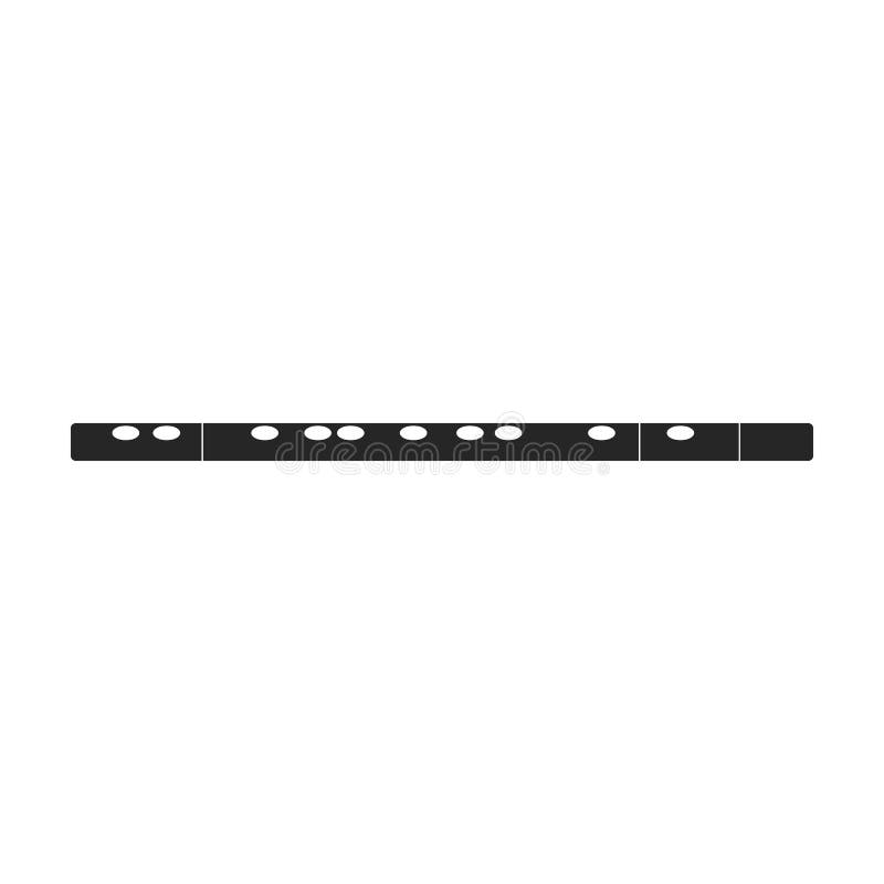 Flute Vector Icon.Black Vector Icon Isolated on White Background Flute ...