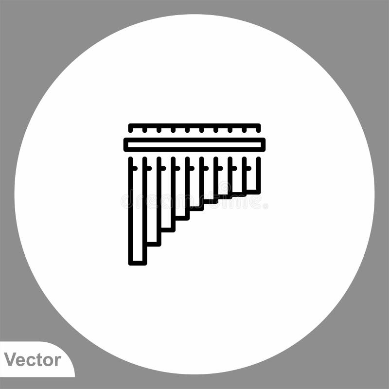 Flute Vector Icon Sign Symbol Stock Vector - Illustration of classic ...