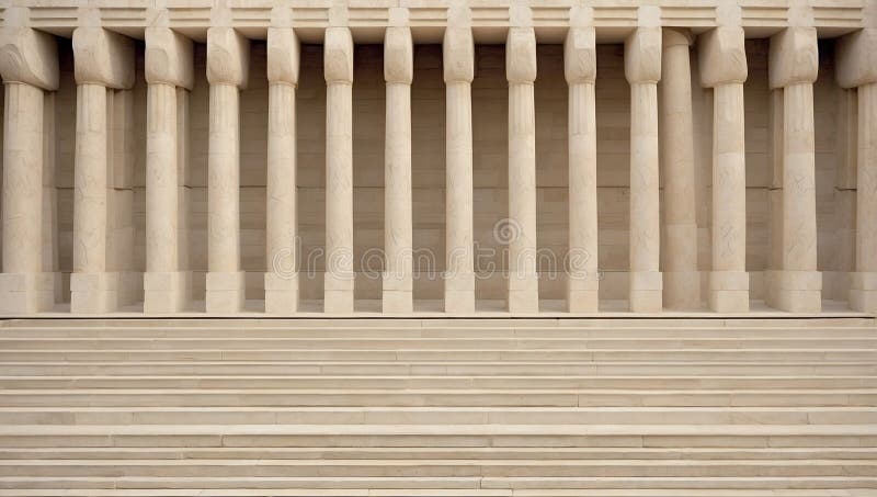 Fluted Columns Harmony: Limestone Texture. AI Generate Stock ...