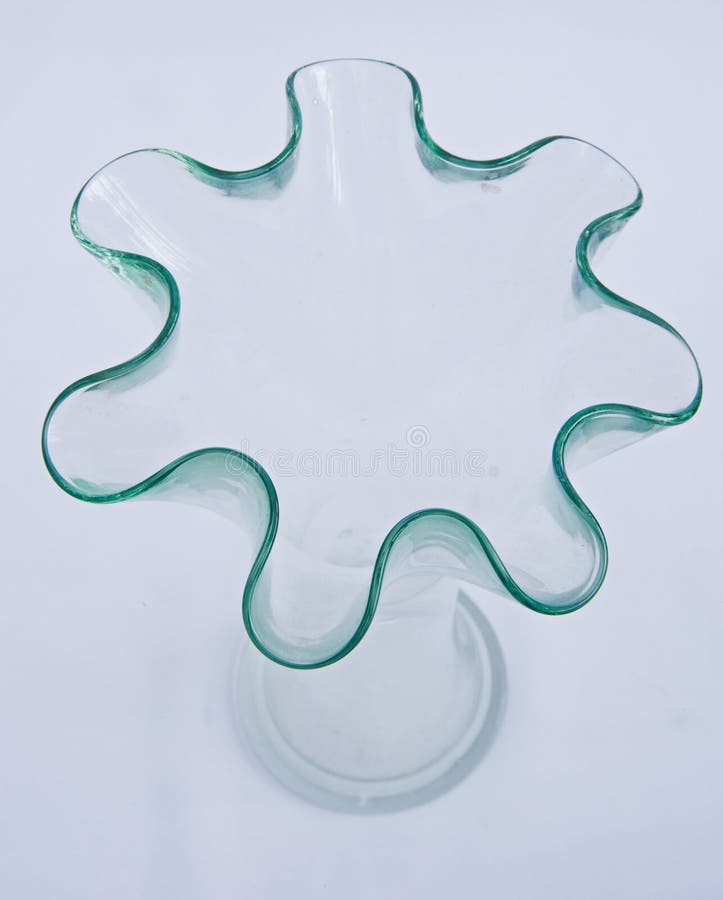 Fluted glass vase. stock image. Image of blower, curved - 17493997