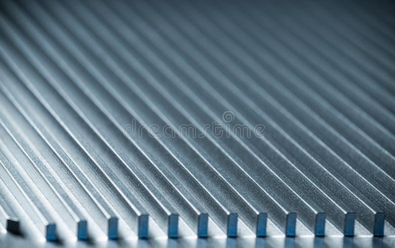 Fluted Metal Surface Next To a Control Panel Stock Image - Image of ...