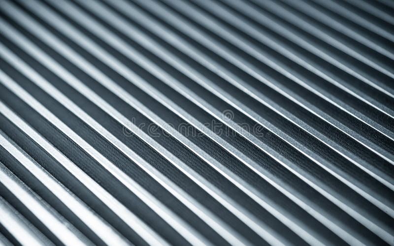 Fluted Metal Surface Next To a Control Panel Stock Image - Image of ...