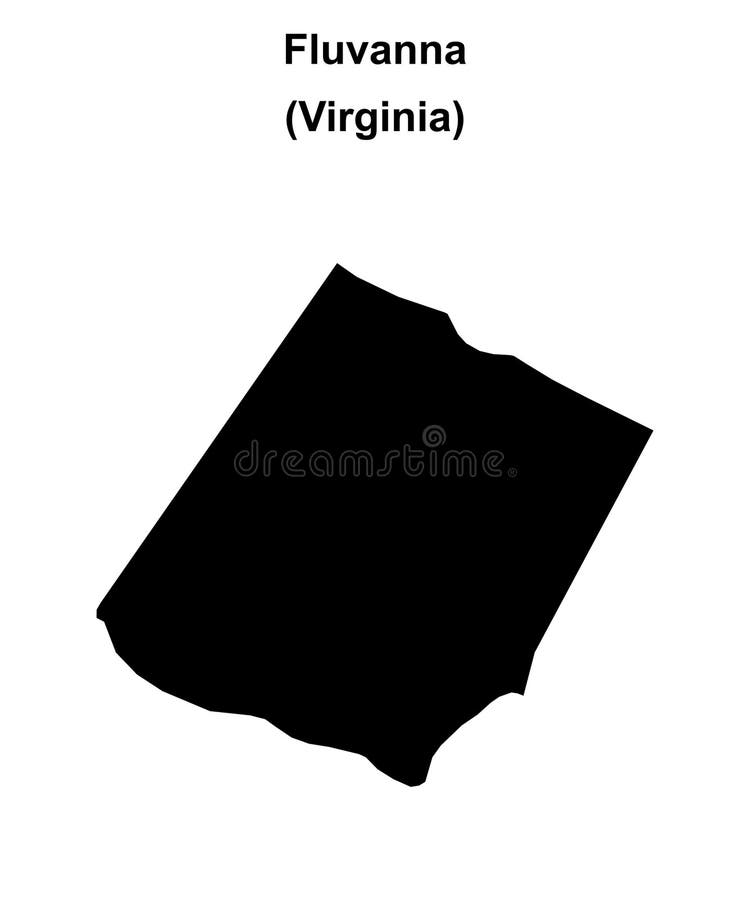 Fluvanna outline map stock vector. Illustration of vector - 361871419