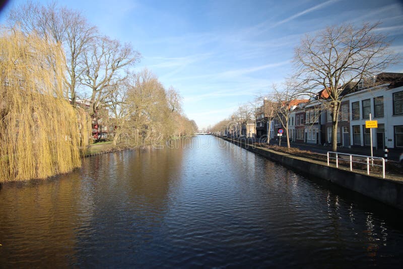 Fluwelensingel with the Canal and a Weeping Willow without Leaves in ...
