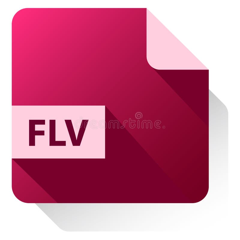 Flv format video icon stock vector. Illustration of vector - 129704603