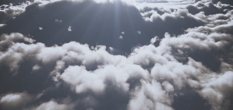 Fly Above Clouds Abstract 3d Render Stock Photo - Image of clouds ...