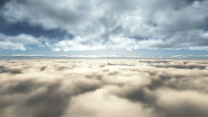 Fly above clouds landscape stock video. Video of freedom - 203415121