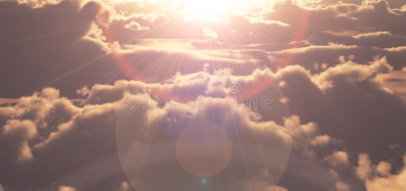 Above Clouds Sunset God Ray Stock Image - Image of rays, light: 187239813