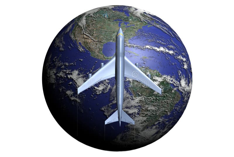 Fly through America stock illustration. Illustration of travelling ...