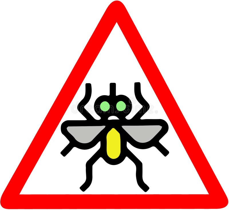 Fly Area Warning Sign, Protected Area Caution Symbol on White ...