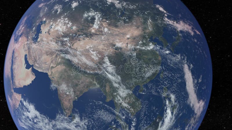 Fly Around the Earth Orbit in Space Stock Video - Video of station ...