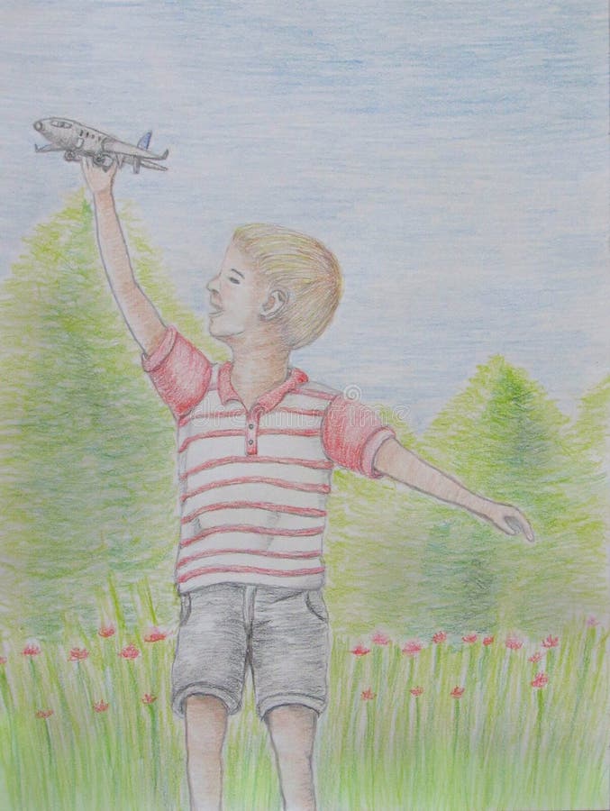 Fly away stock illustration. Illustration of meadow, outdoors - 89932602