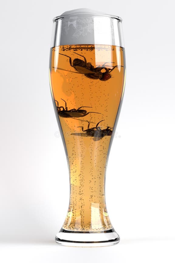 Fly in beer stock illustration. Illustration of digusting - 82674862