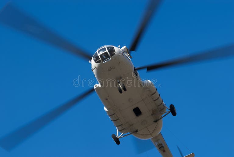 Fly big helicopter stock image. Image of carry, blue, circle - 3392693