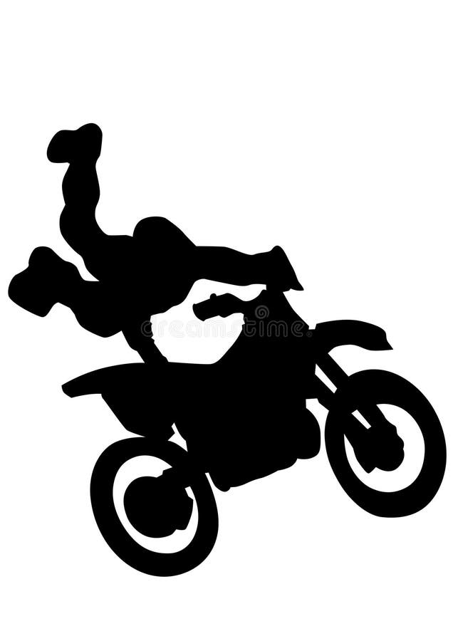 Fly biker on white seven stock vector. Illustration of motocross - 90660296