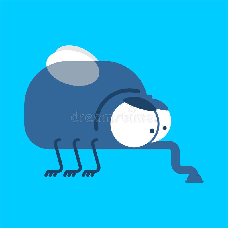 Fly Cartoon Style. Flying Insect Stock Vector - Illustration of buzz ...