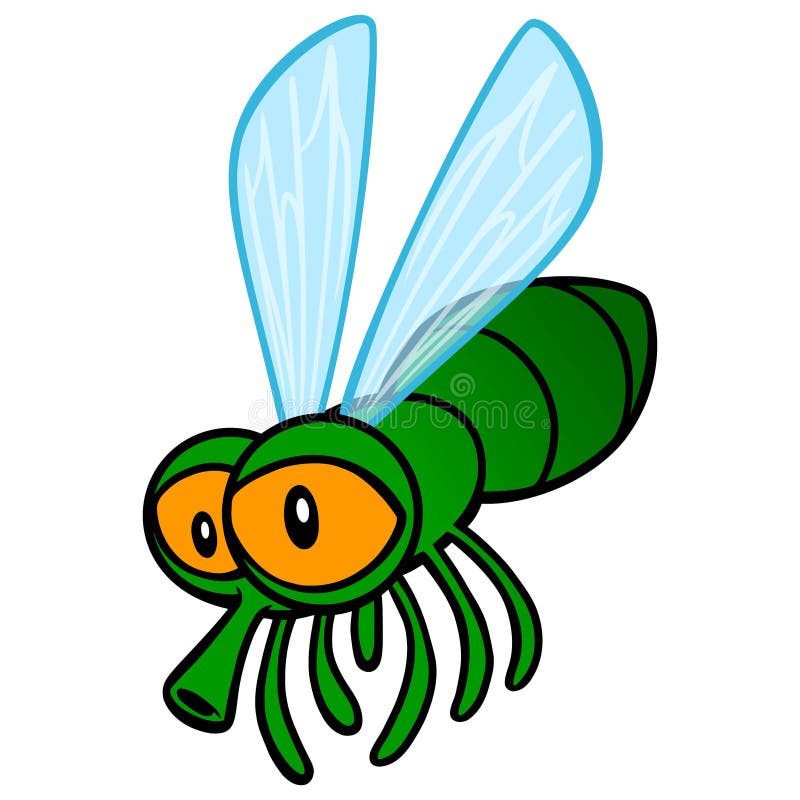 Fly Cartoon stock vector. Illustration of proboscis - 113957679